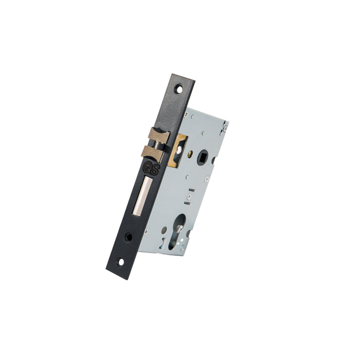 QS6055/1 Black Commercial Lock - " Matt Black cylinder latch and ...